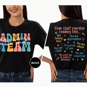 Custom Team Admin Shirt, Admin Team Gifts, Team Shirts, School Staff ...
