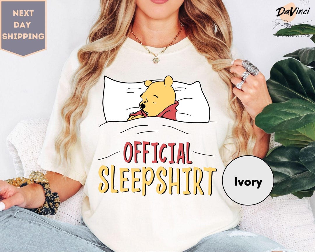 Comfort Colors Pooh Official Sleeping Shirt, Pooh Bear Shirt, Winnie ...