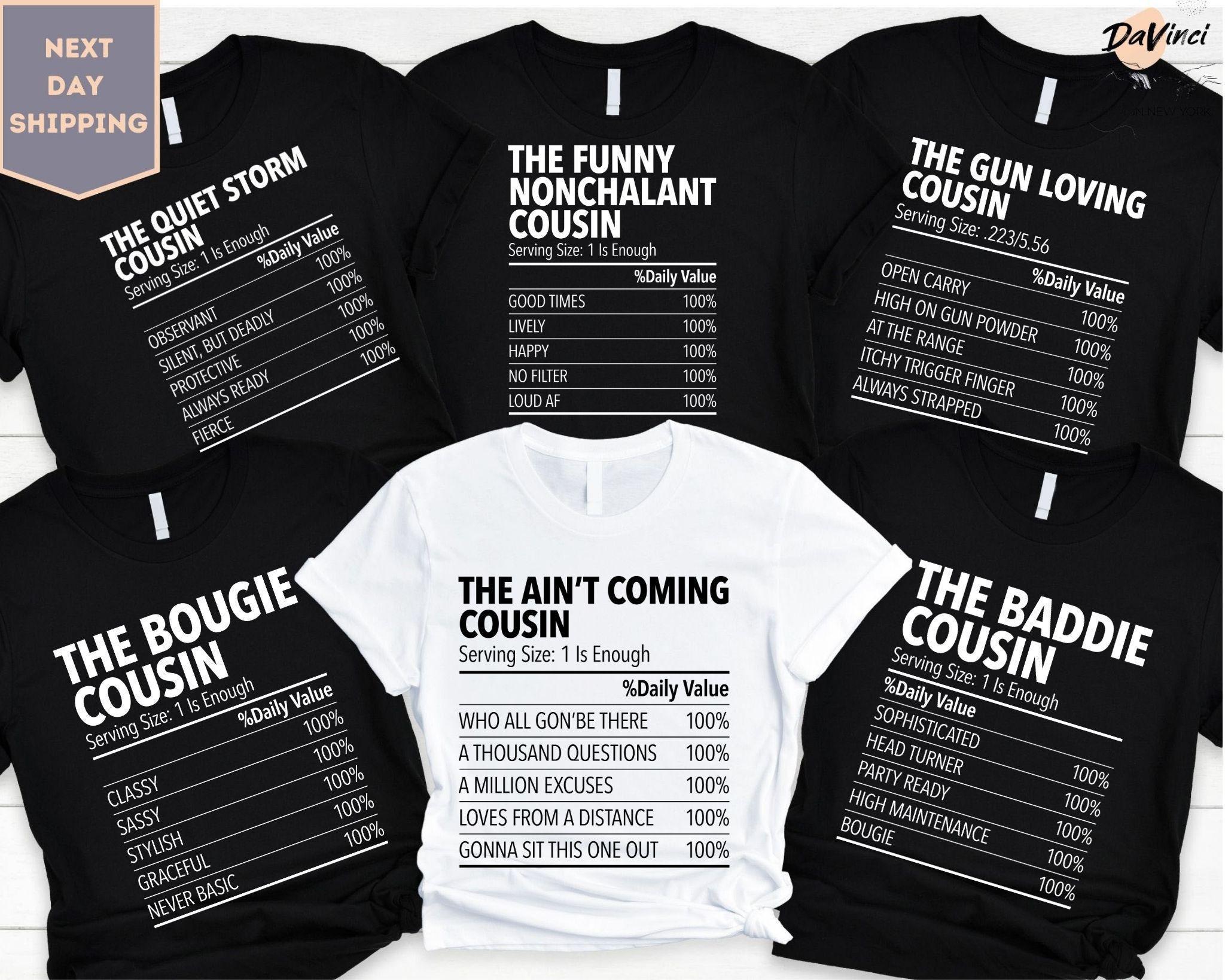 Personalized Cousin T-shirts, for Family Reunion, Adult and Youth ...