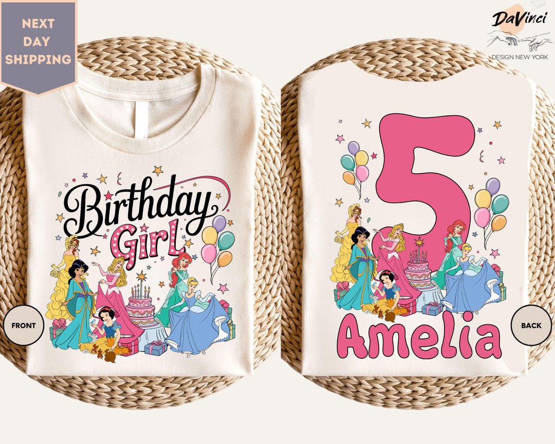 Birthday Princess Shirt, Disney Princess Birthday Shirt, Family Birthday Shirt, Custom Princess ...