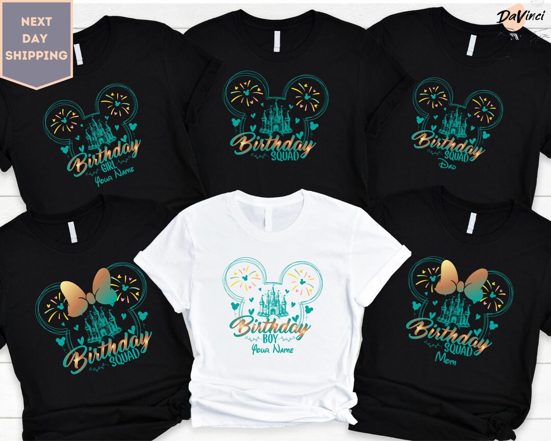 Disney Birthday Squad Shirts, Birthday Crew Tee, Disney Birthday Gift ...