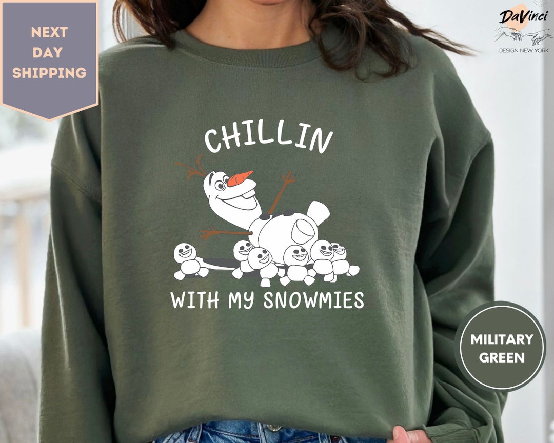 Disney Olaf Chillin With My Snowmies Sweatshirt, Disneyland Holiday ...
