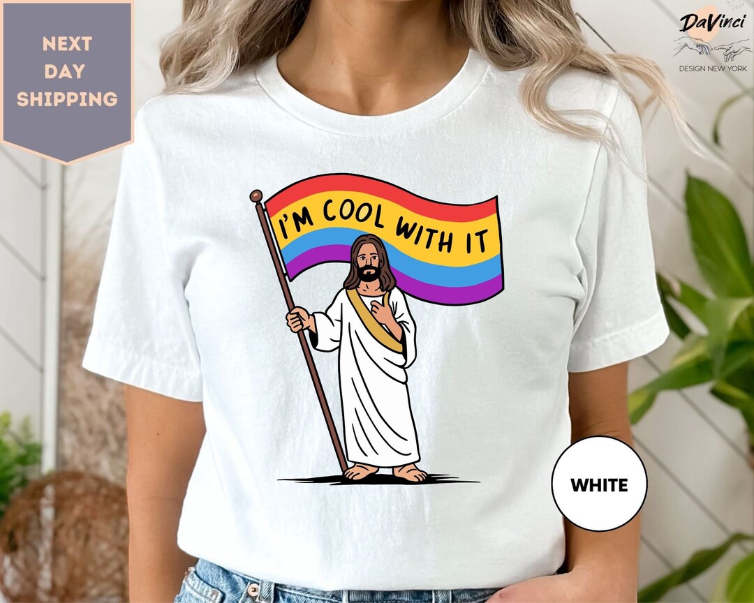 LGBT Jesus Shirt, Pride Jesus Shirt, LGBT Tee, Pride Shirt, Rainbow ...