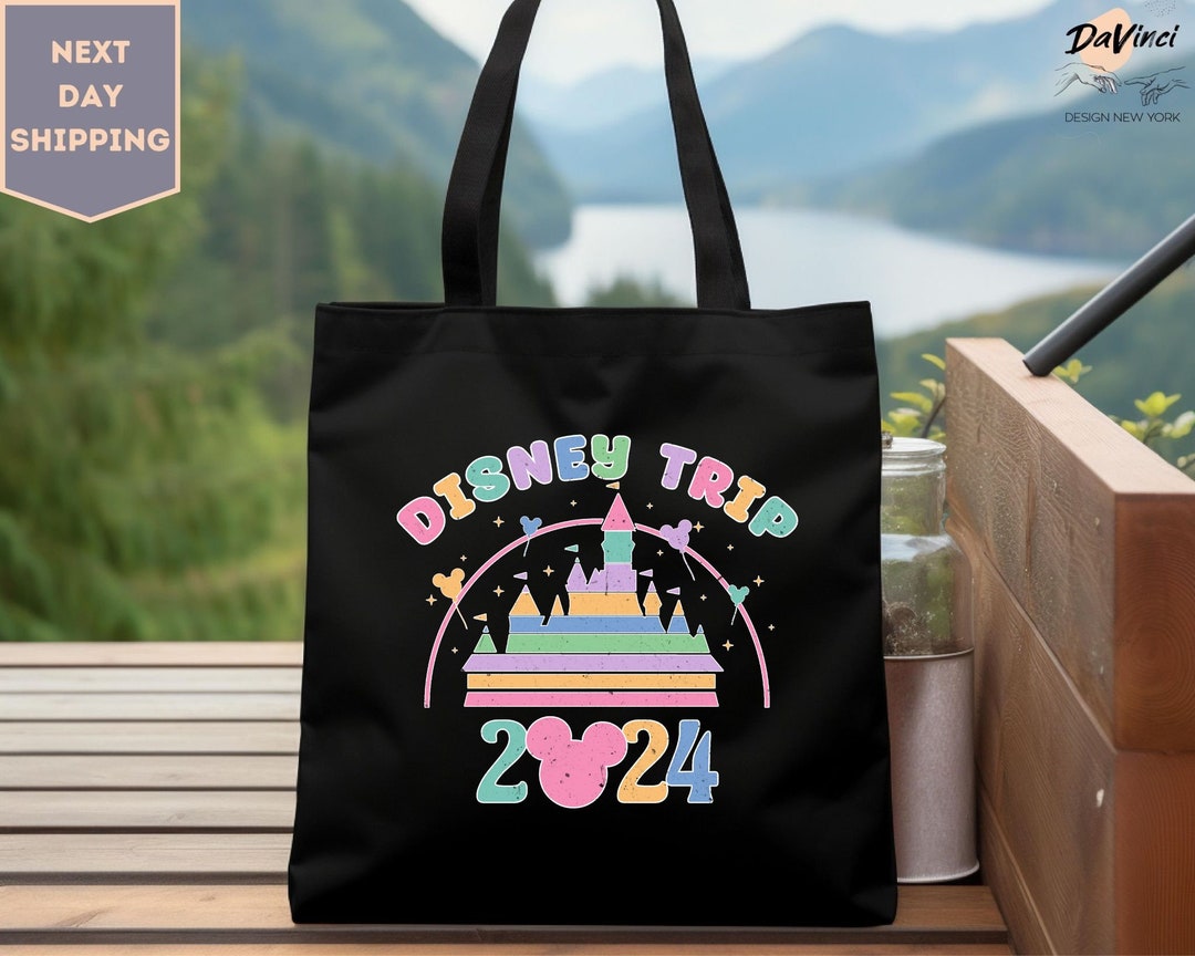 Disney Trip 2024 Castle Tote Bag, Disney Tote Bag, Disneyland Tote Bag ...