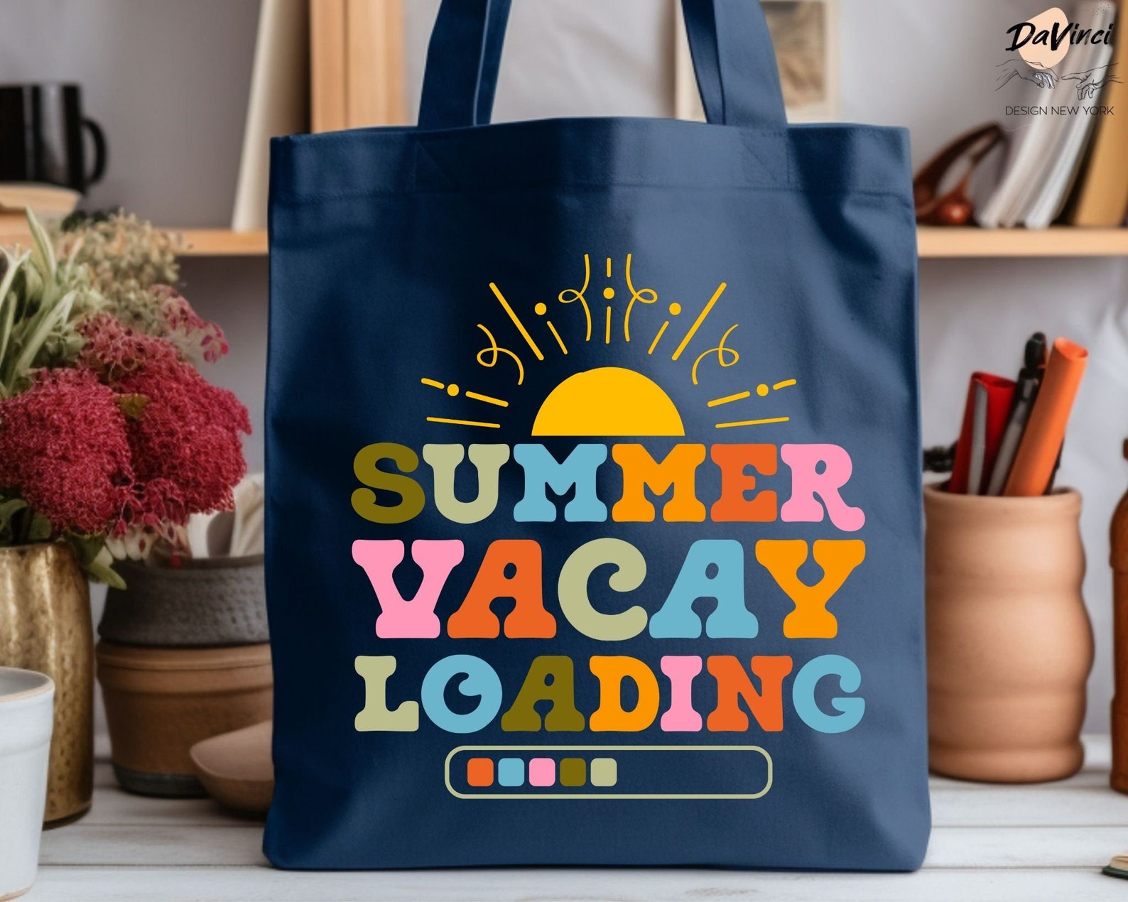 Summer Vacay Loading Tote Bag, Birthday Gift, Mothers Day Shirt, Vacay ...
