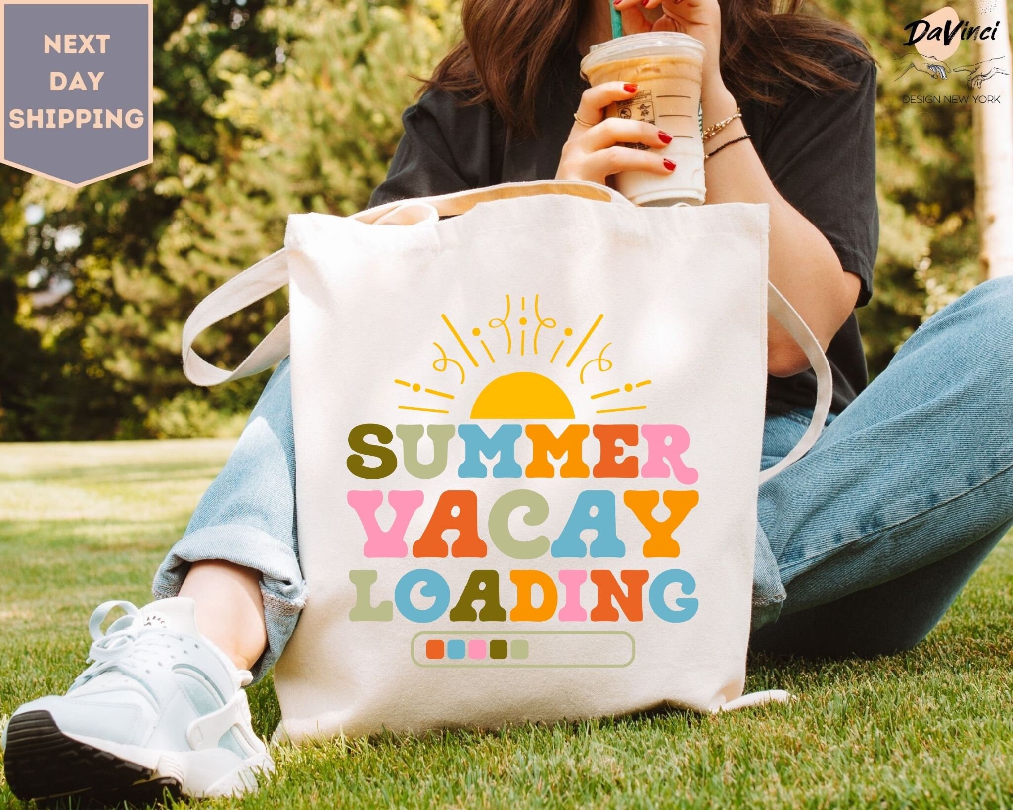 Summer Vacay Loading Tote Bag, Birthday Gift, Mothers Day Shirt, Vacay ...