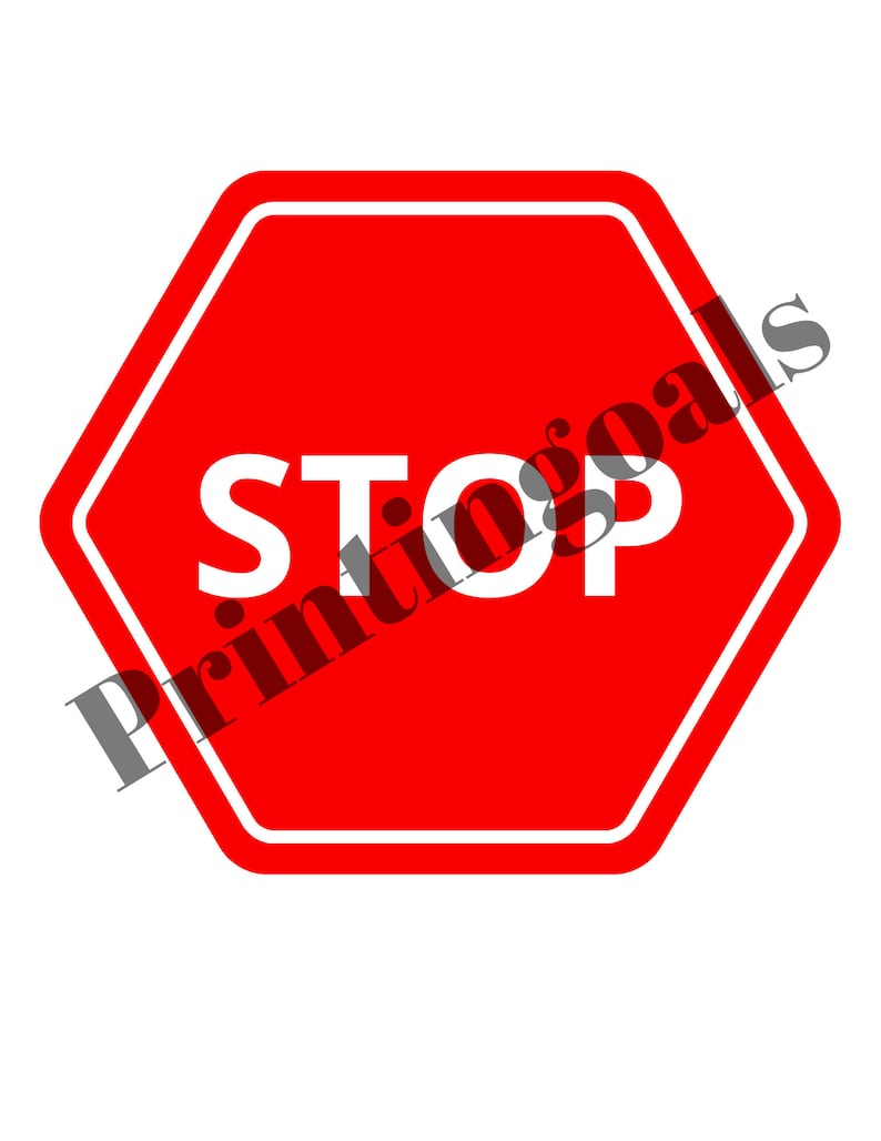 Red Stop Sign Poster - Etsy