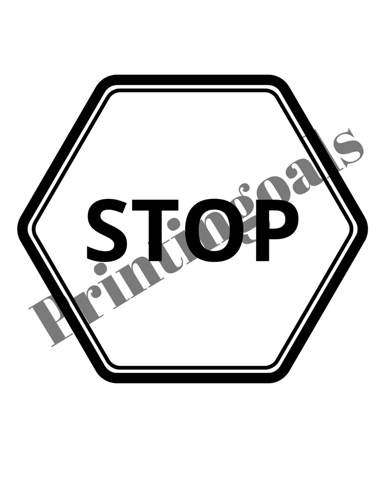 Red Stop Sign Poster - Etsy