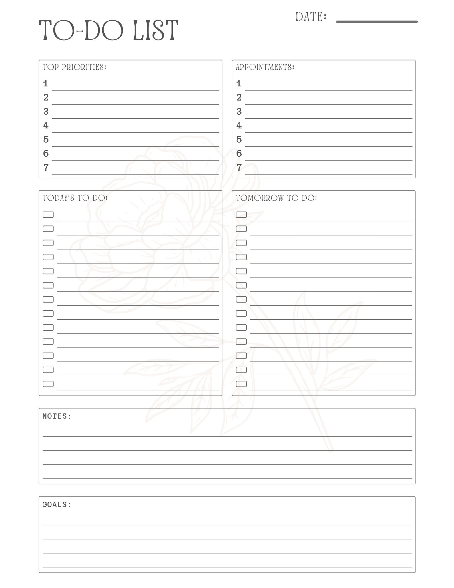 Printable and Fillable To-do List - Etsy