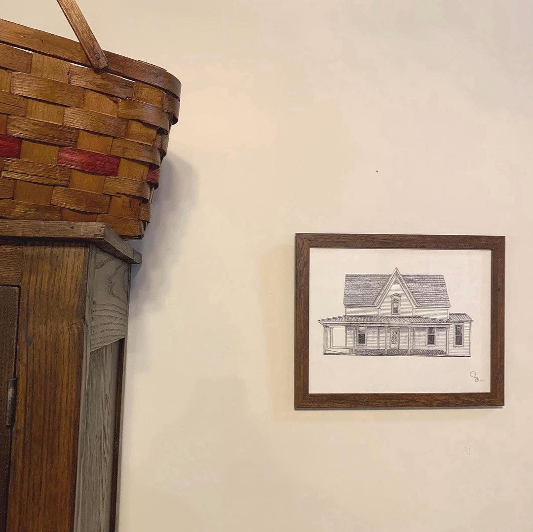 Custom Home Drawing - Pencil or Colored Pencil - Etsy