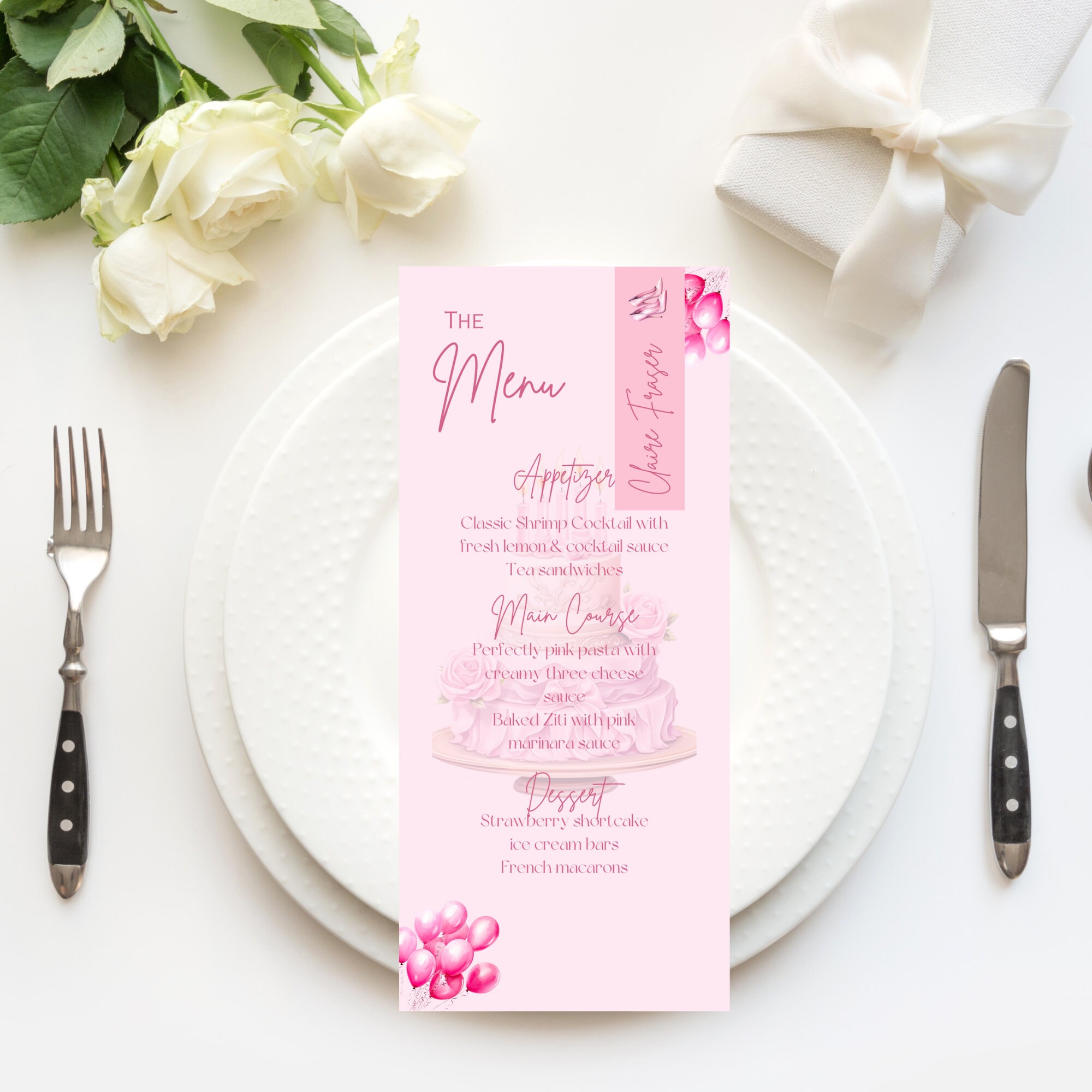 Fashion Doll Editable Menu Template, Editable Drink Menu, Editable ...