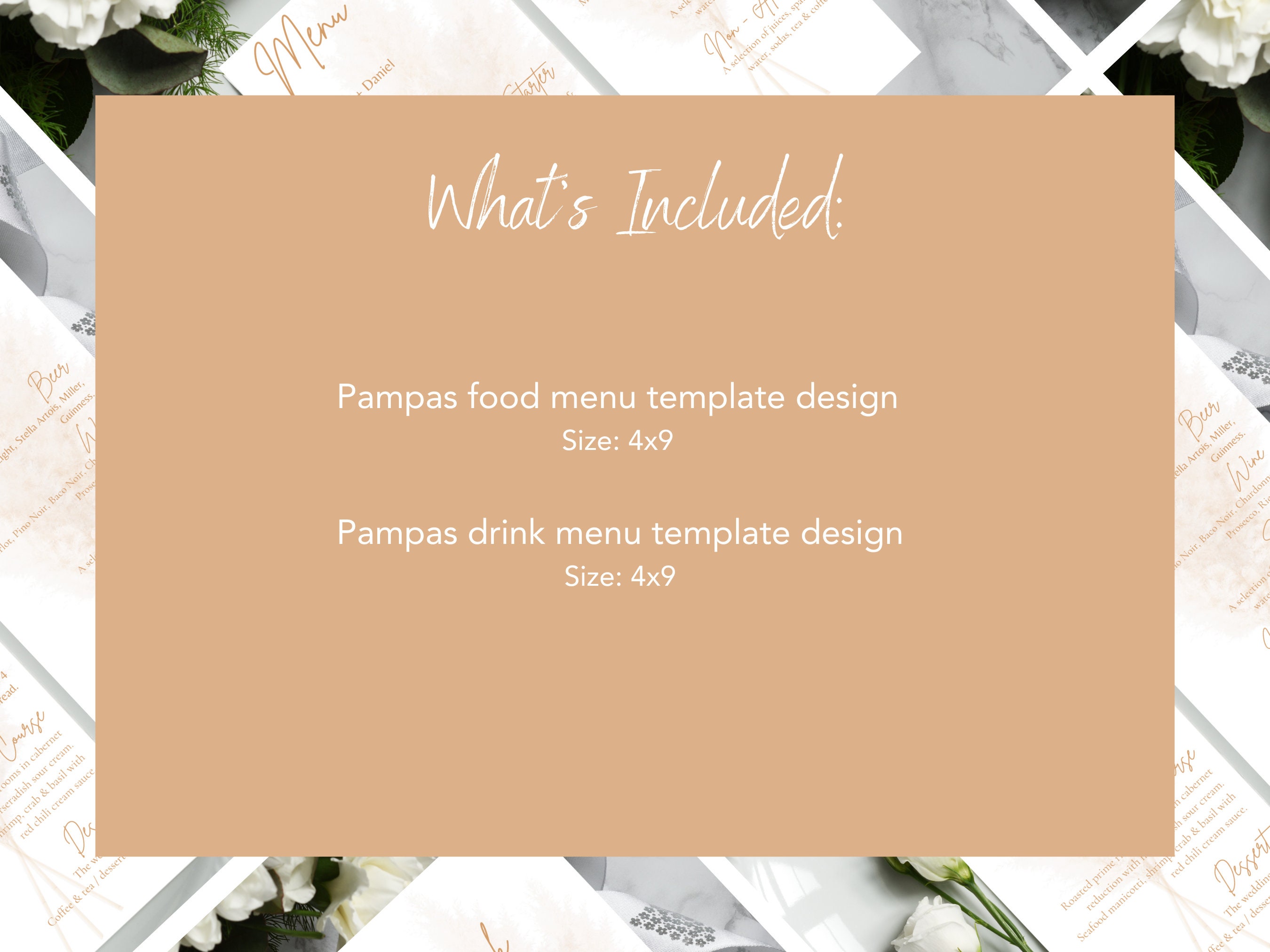 Editable Menu Template Boho Menu Food and Drink Menu - Etsy Canada