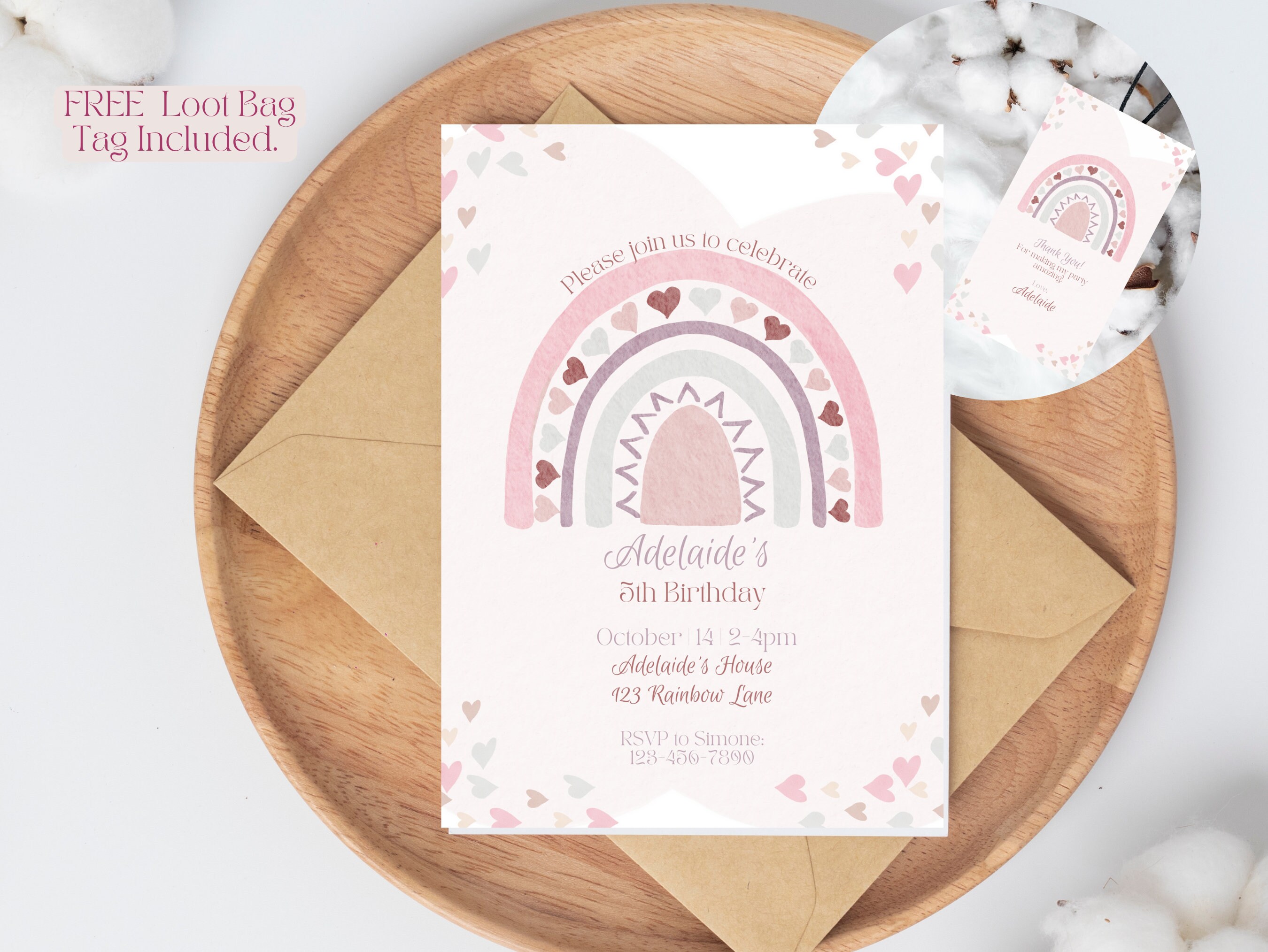 Editable Boho Birthday Invitation Modern Boho Invitation - Etsy