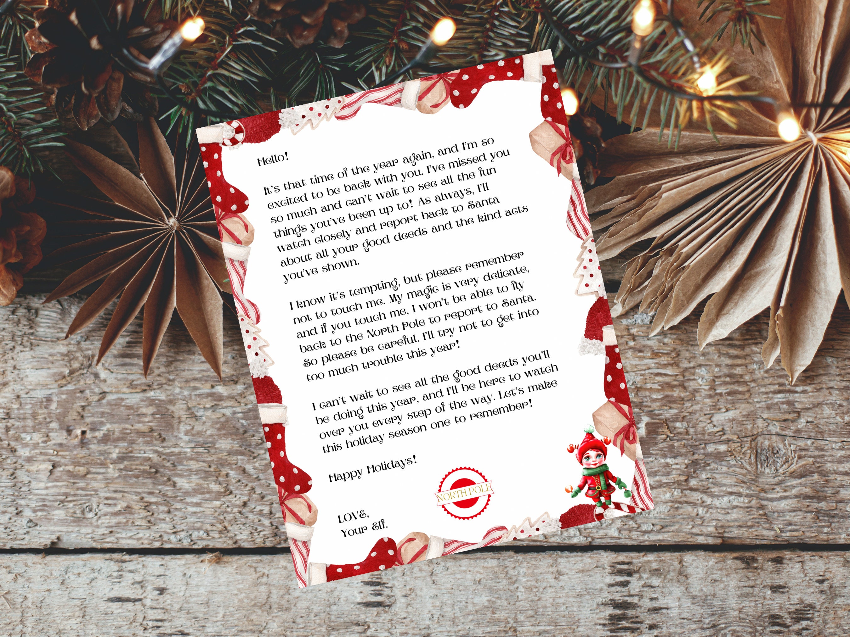 Editable Elf Letters Hello Letter Goodbye Letter Letters - Etsy