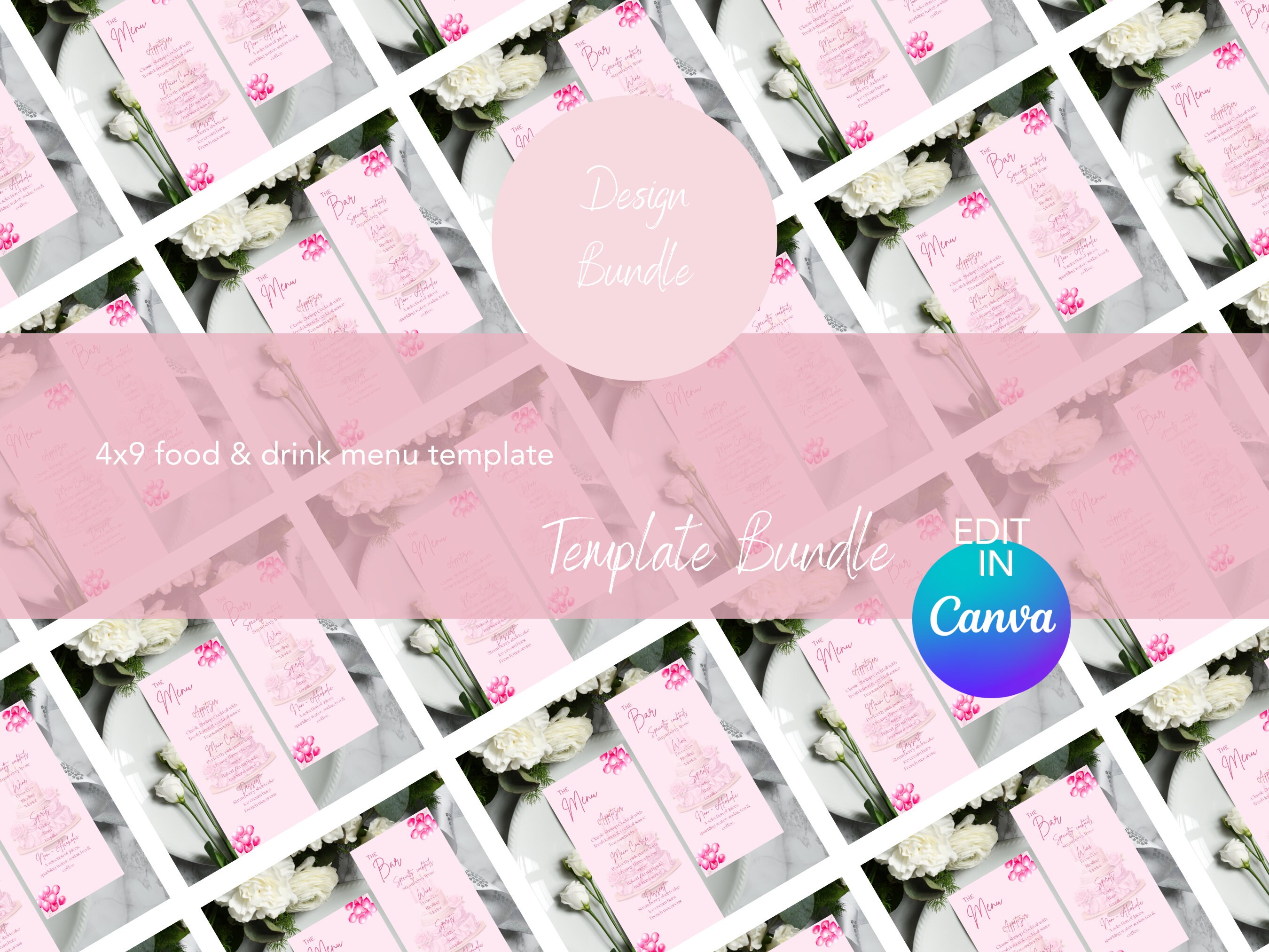 Fashion Doll Editable Menu Template, Editable Drink Menu, Editable ...