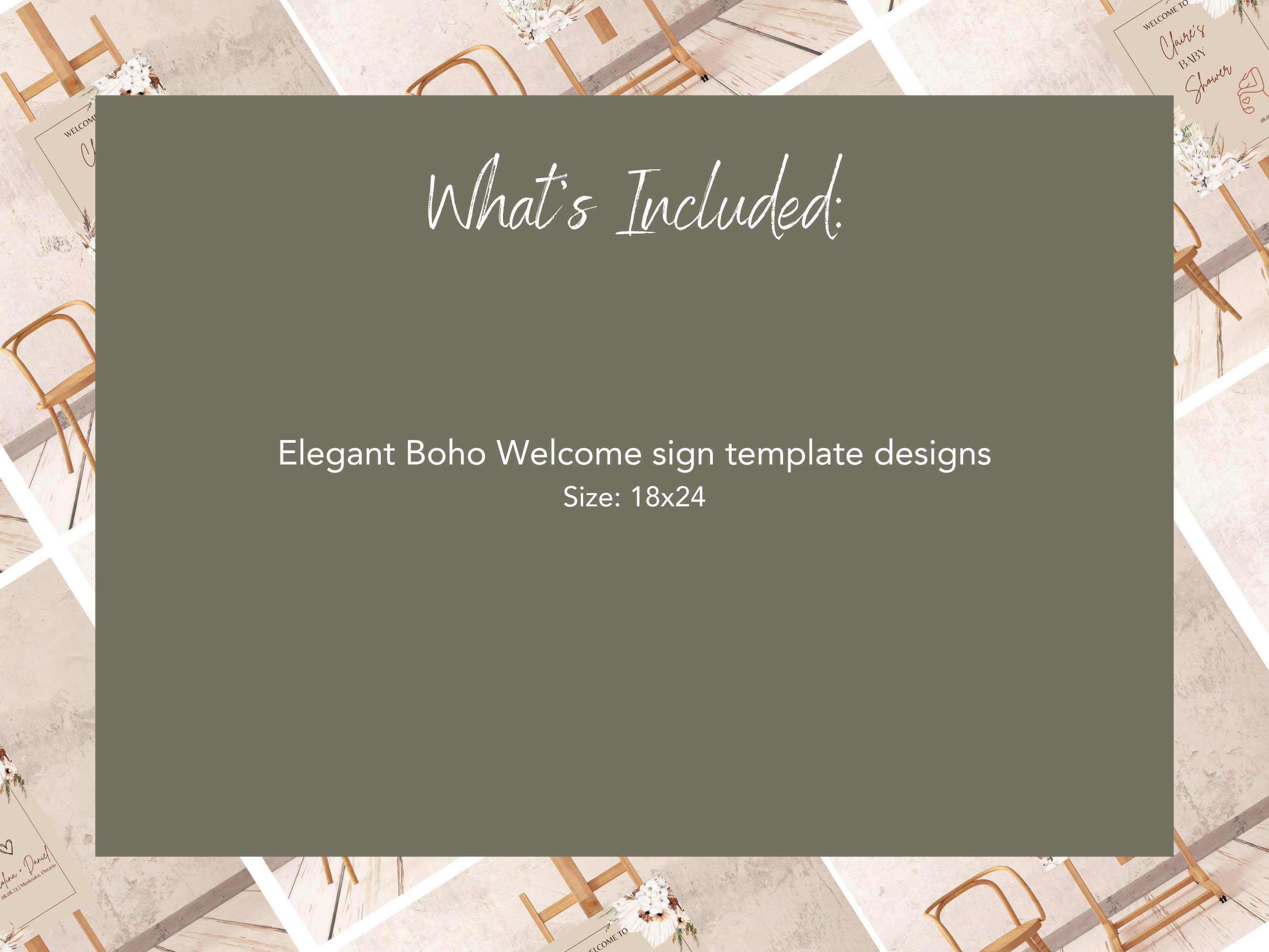 Boho Wedding Welcome Sign Template DIY Boho Welcome Sign - Etsy