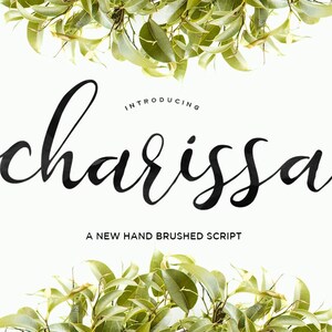 Charissa Hand Brushed Script Font - Etsy