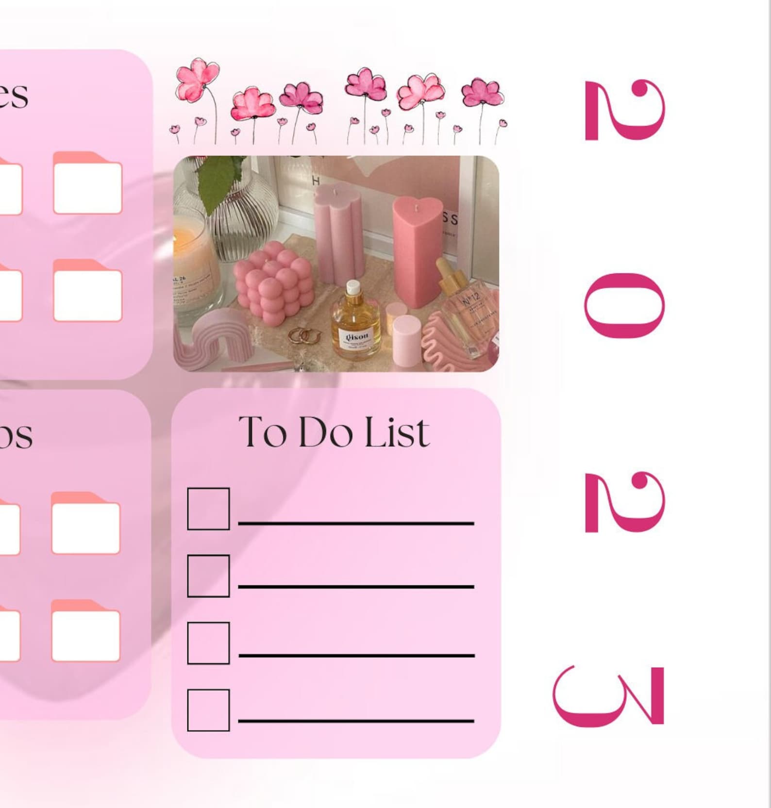 Aesthetic Desktop Organizer | Pink Minimalist - Etsy