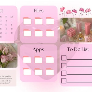 Aesthetic Desktop Organizer | Pink Minimalist - Etsy