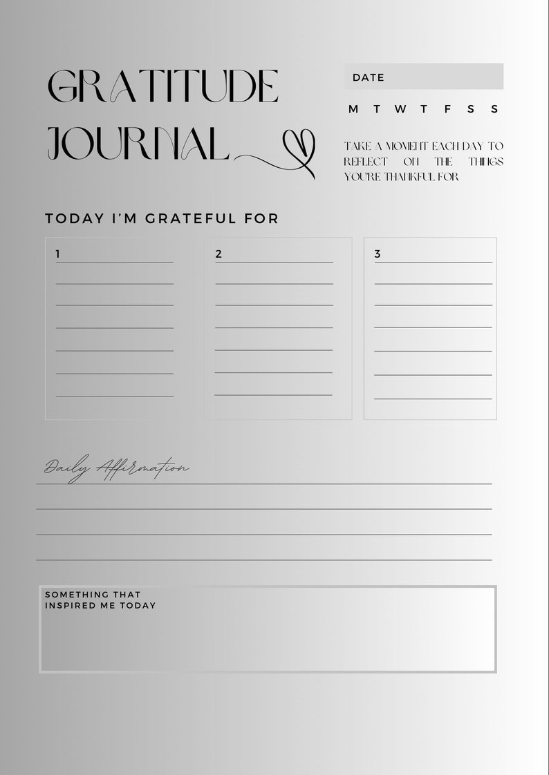 Digital Gratitude Journal - Etsy