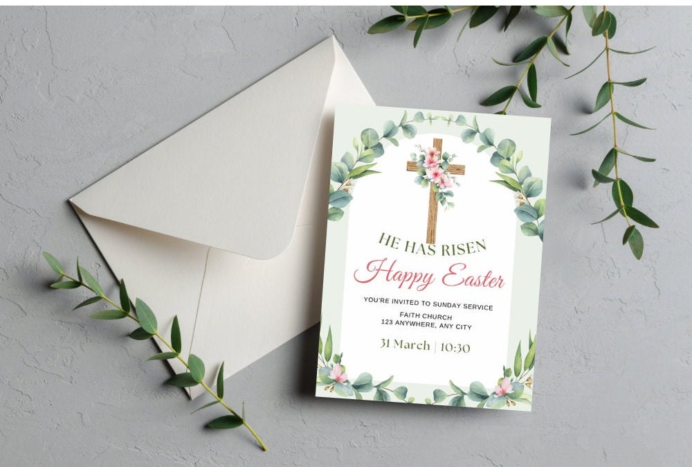 Easter Sunday Service Invitation - Etsy