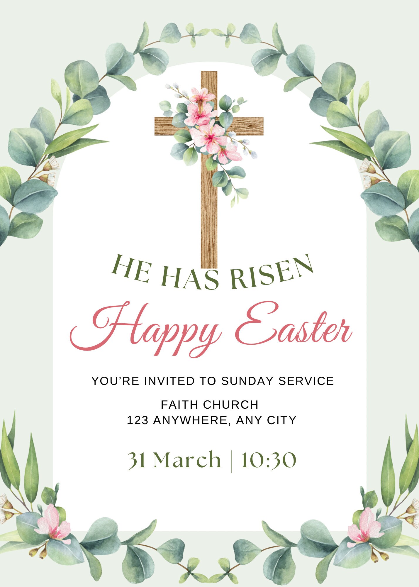 Easter Sunday Service Invitation - Etsy