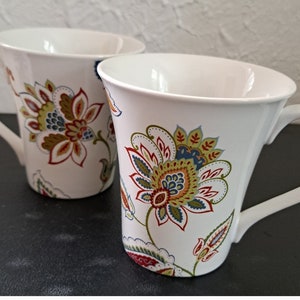222 Fifth Jacobean Trail Mug and Salad/dessert Plate, Set of 2 - Etsy