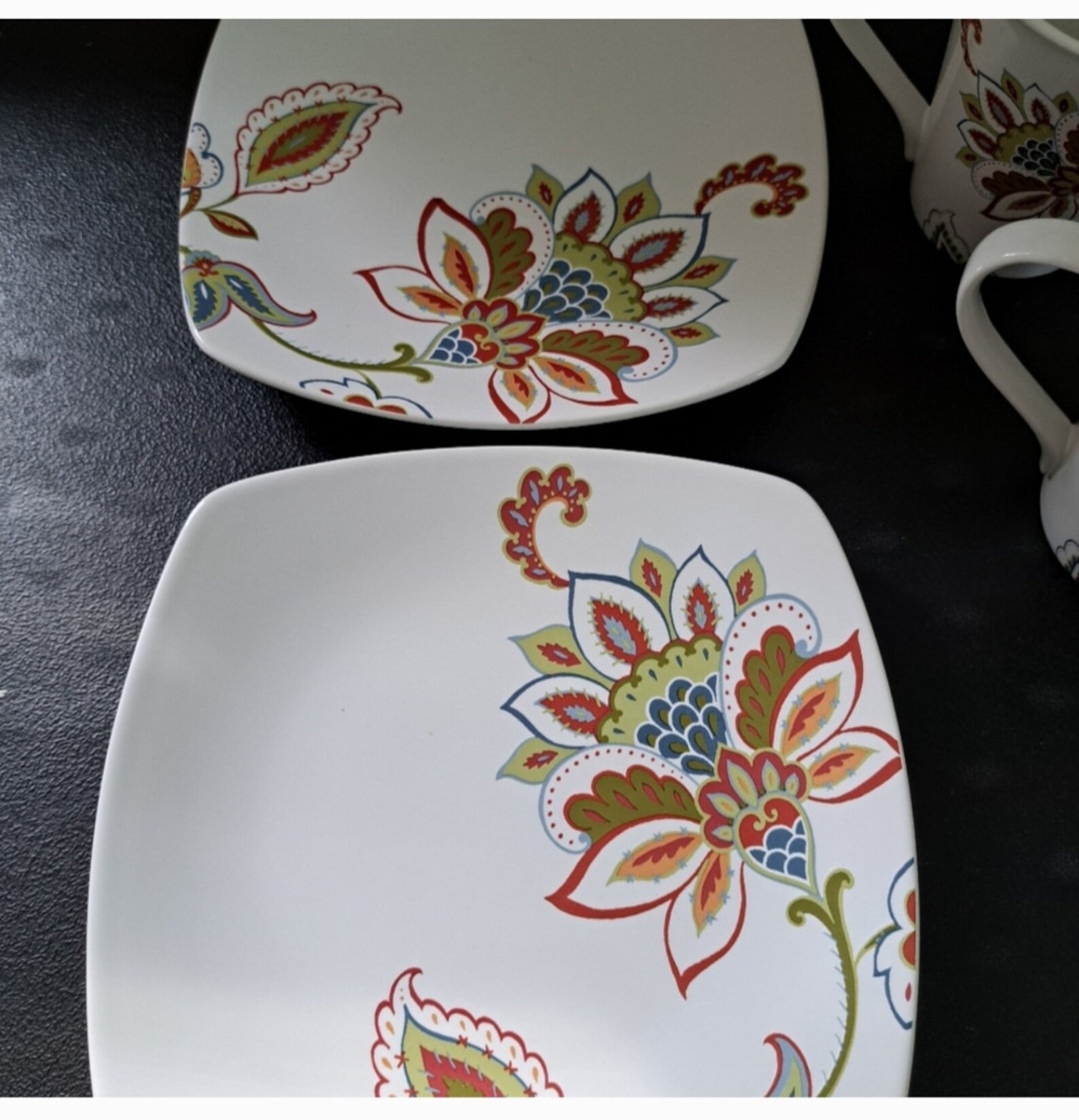 222 Fifth Jacobean Trail Mug and Salad/dessert Plate, Set of 2 - Etsy