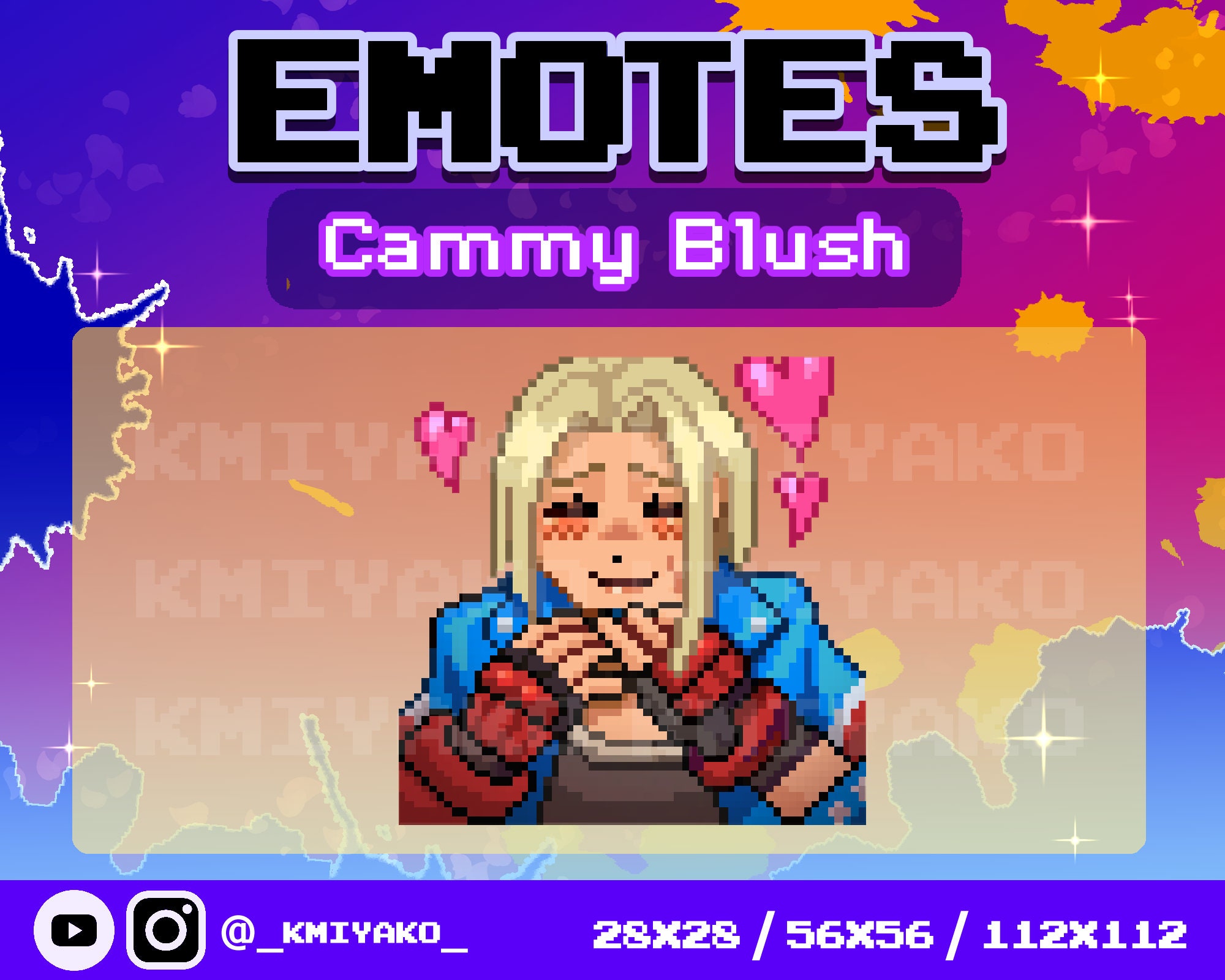 Street Fighter 6 Cammy Blush Pixel Emote for Twitch/youtube/discord ...