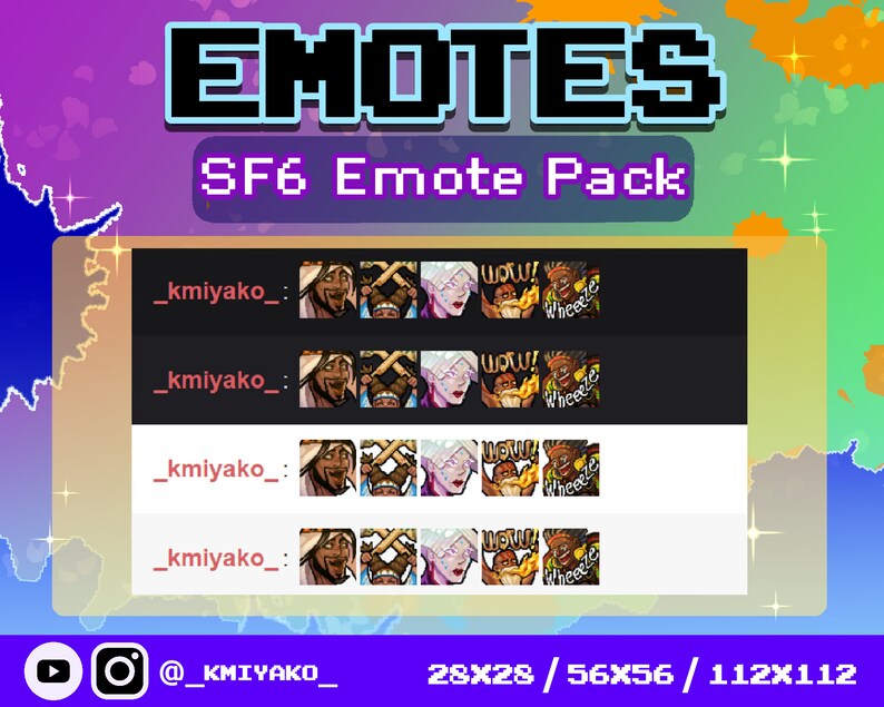 Street Fighter 6 Pixel Emote Set for Twitch/youtube/discord | Aki ...