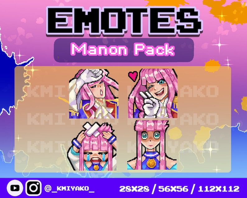 Street Fighter 6 Pixel Emote Set for Twitch/youtube/discord | Manon ...