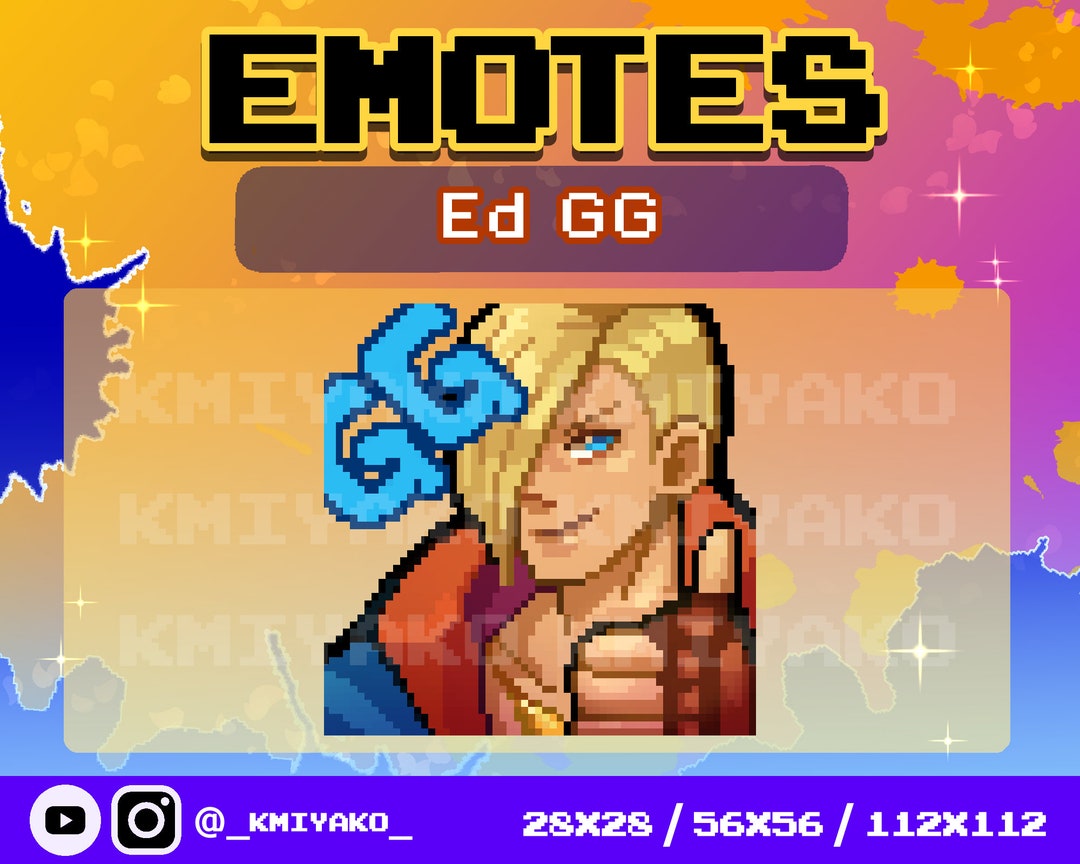 Street Fighter 6 Ed GG Pixel Emote for Twitch/youtube/discord | Twitch ...