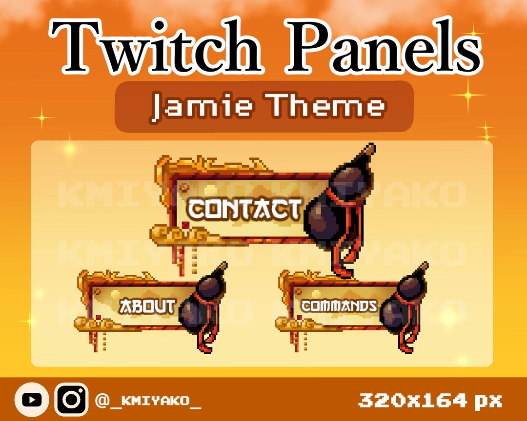 Pixel SF6 Jamie Theme 24 Twitch Panels Aesthetic Stream Panels Pixel ...