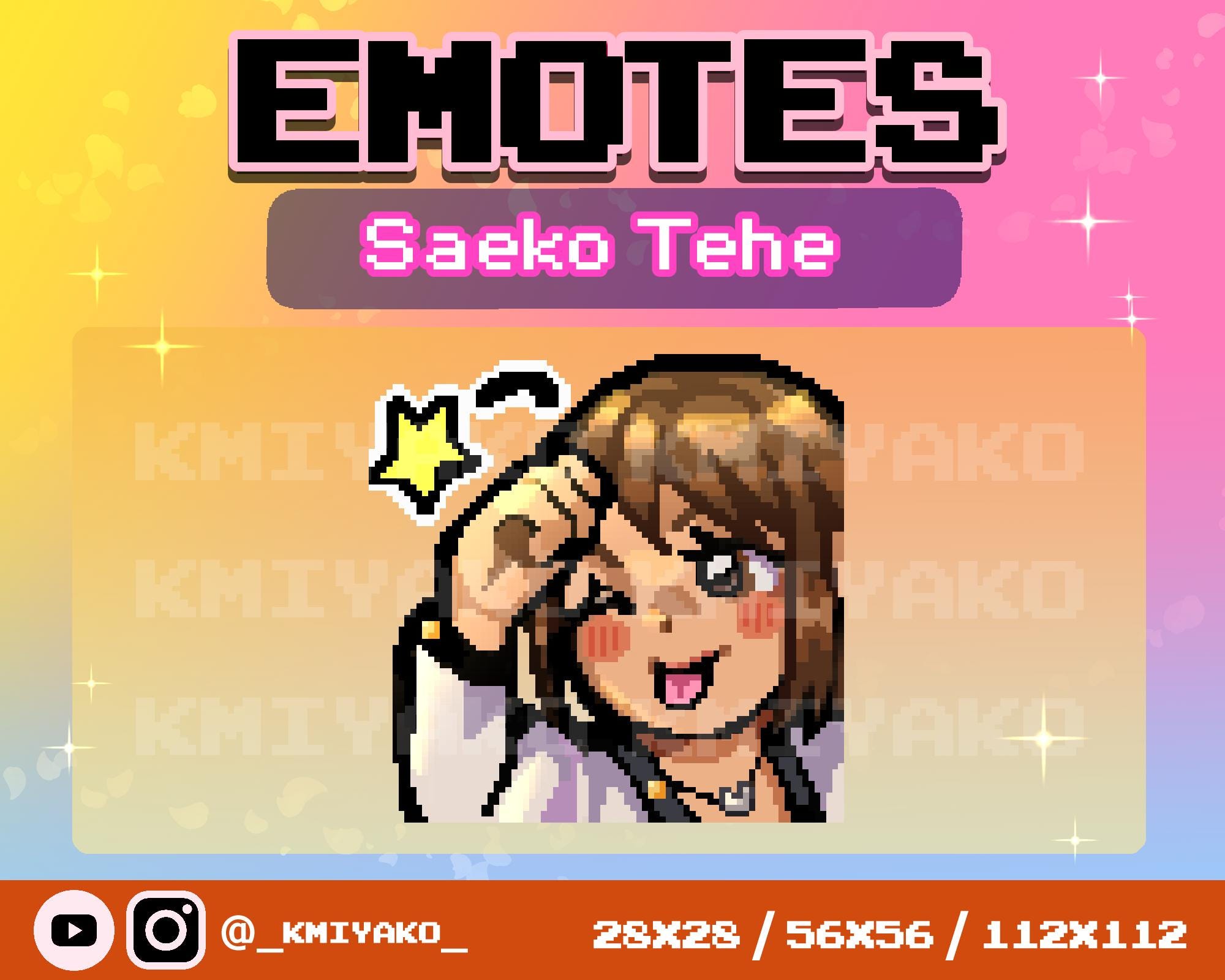 Yakuza LAD Saeko Tehe Pixel Emote for Twitch/youtube/discord | Twitch ...