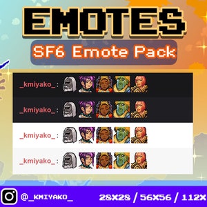 Street Fighter 6 Pixel Emote Set for Twitch/youtube/discord | Jp/juri ...