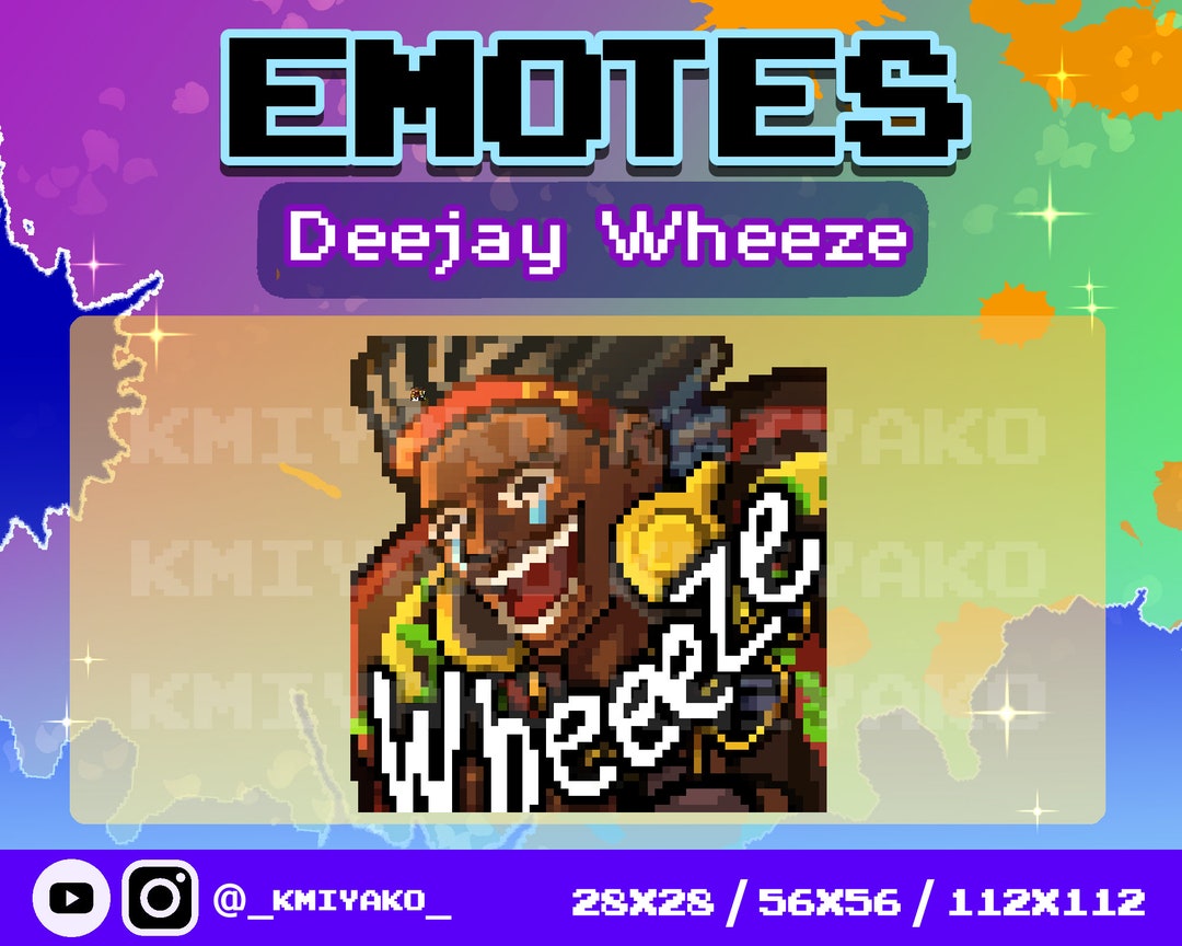 Street Fighter 6 Deejay Wheeze Pixel Emote for Twitch/youtube/discord ...