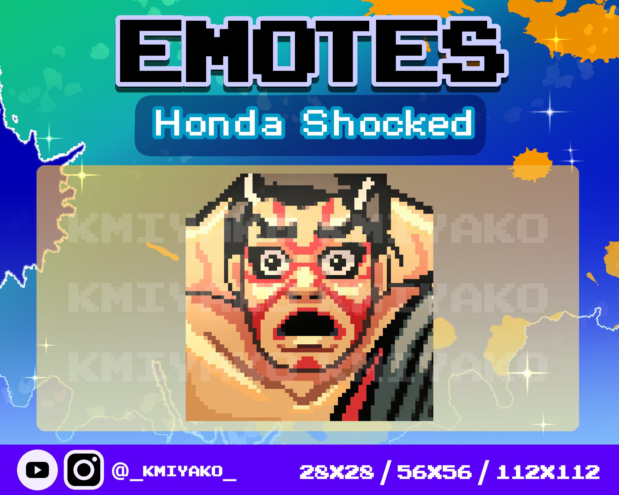 Street Fighter 6 Honda Shocked Pixel Emote for Twitch/youtube/discord ...