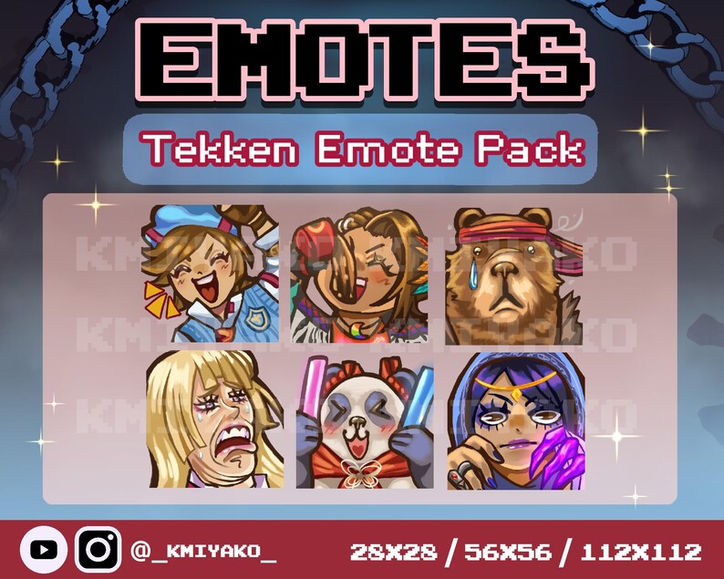 Tekken 8 Sketchy Style Emote Set for Twitch/youtube/discord | Asuka ...