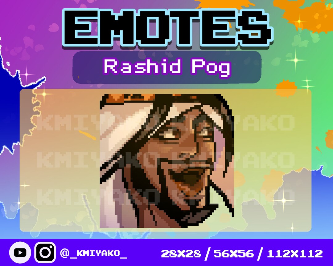 Street Fighter 6 Rashid Pog Pixel Emote for Twitch/youtube/discord ...