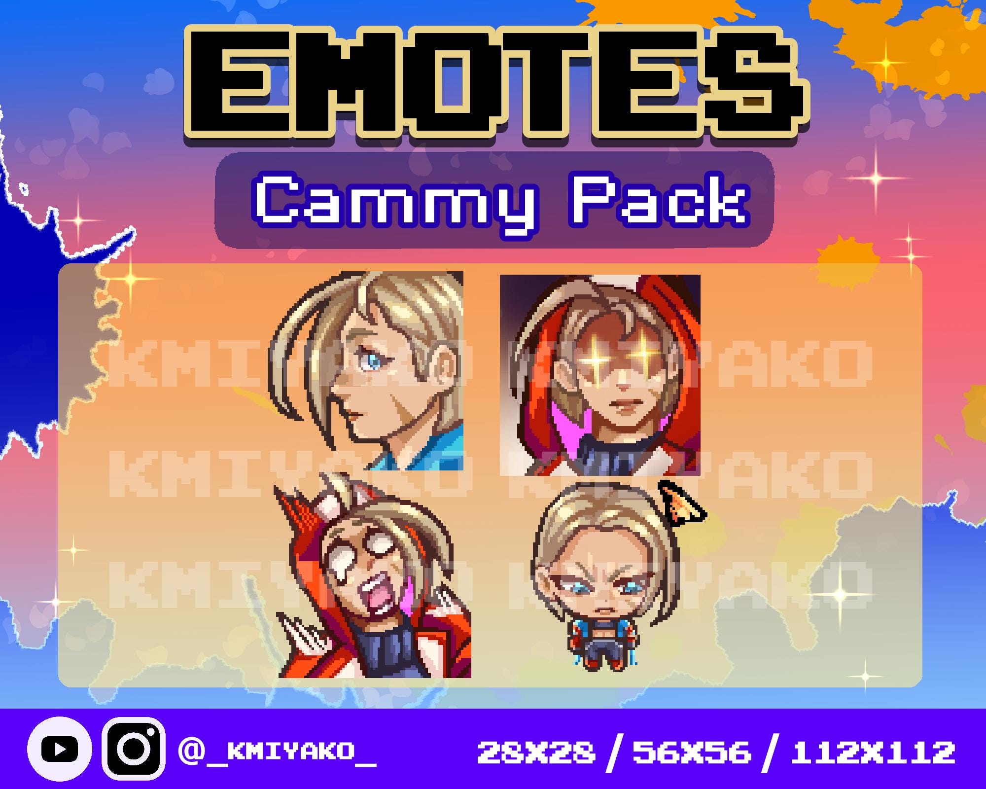 Street Fighter 6 Pixel Emote Set for Twitch/youtube/discord | Cammy ...
