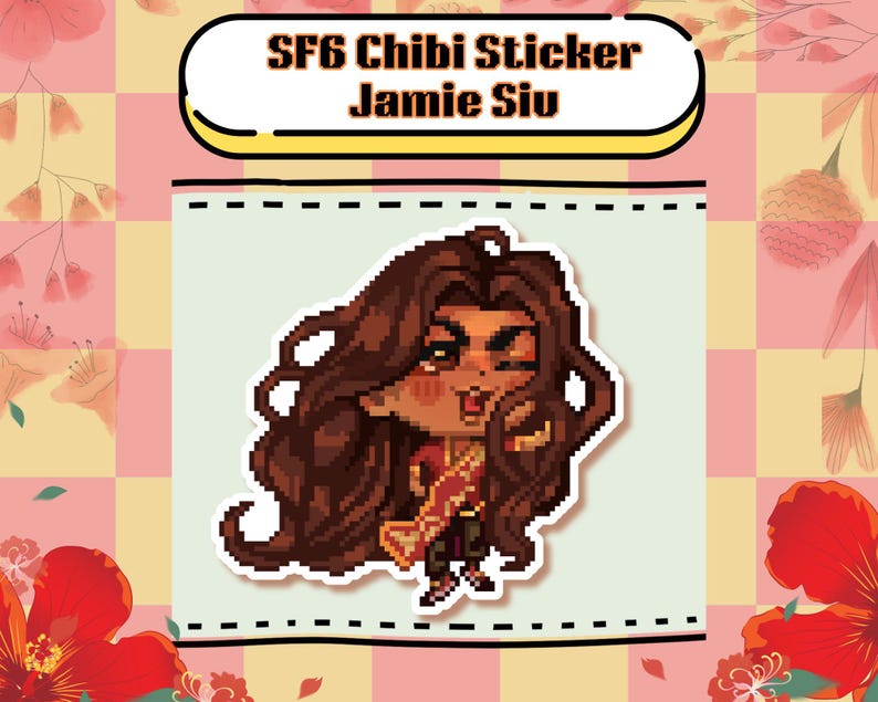 Street Fighter 6 Chibi Jamie Pixel Art Vinyl Sticker - Etsy