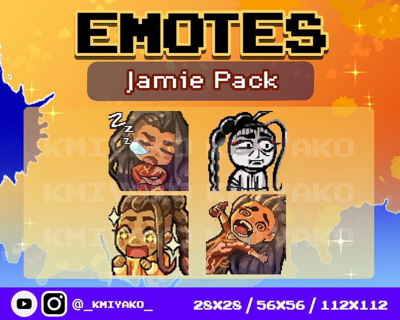 Street Fighter 6 Pixel Emote Set for Twitch/youtube/discord | Jamie ...