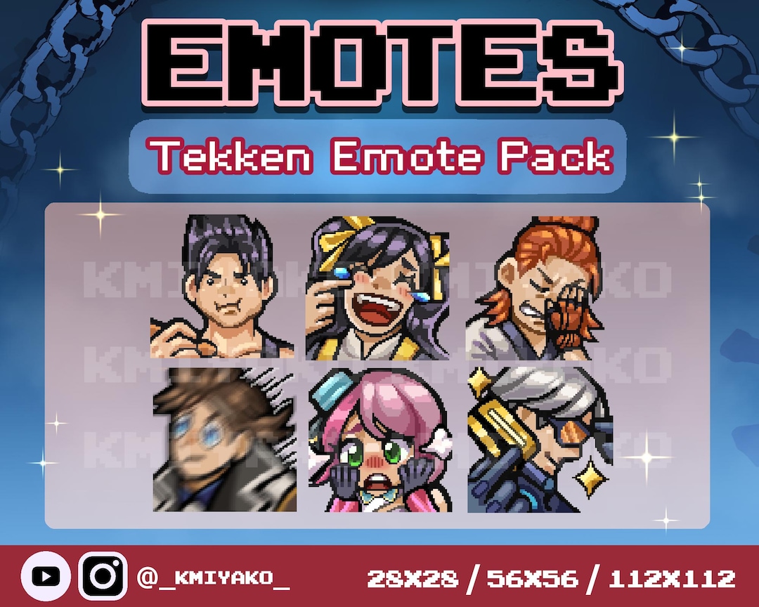 Tekken 8 Pixel Emote Set for Twitch/youtube/discord | Jin/xiaoyu ...