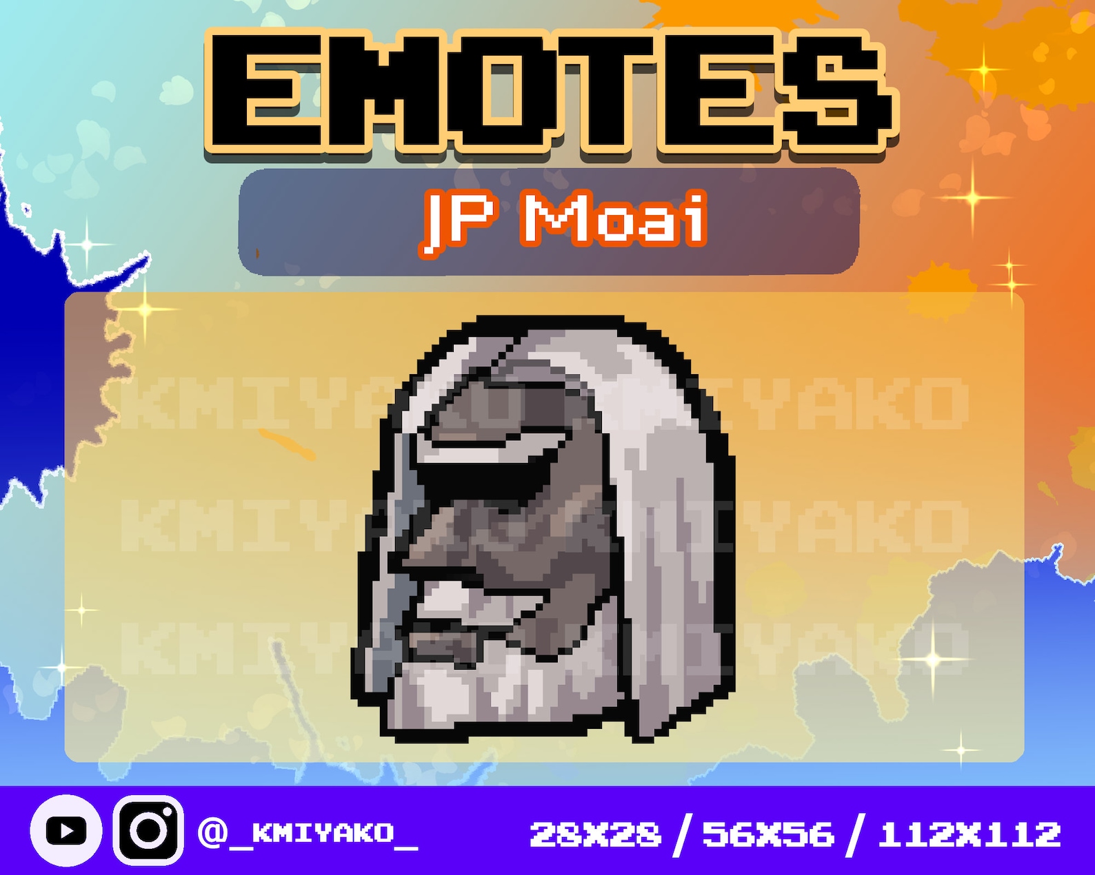 Street Fighter 6 JP Moai Pixel Emote for Twitch/youtube/discord ...