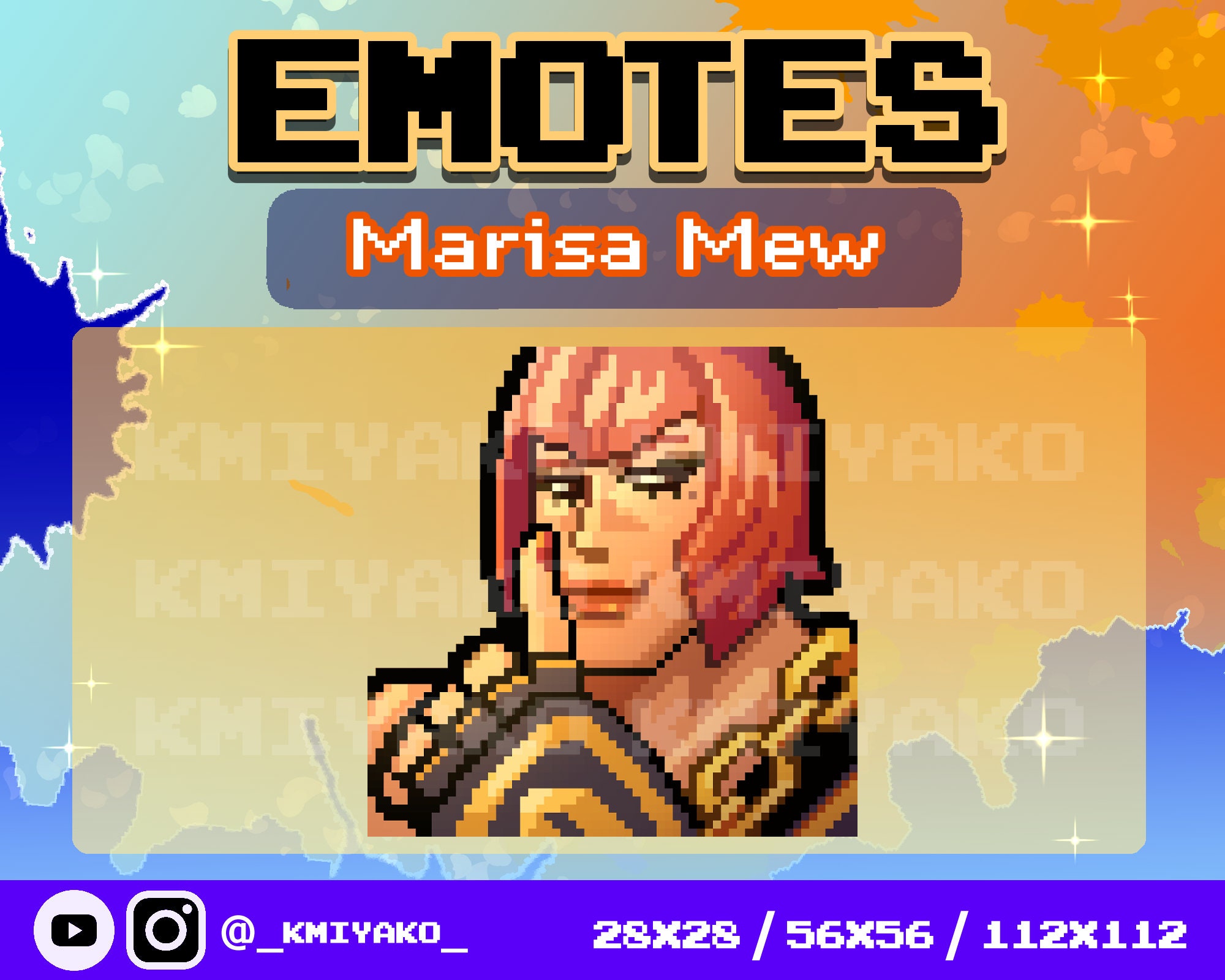 Street Fighter 6 Marisa Mew Pixel Emote for Twitch/youtube/discord ...
