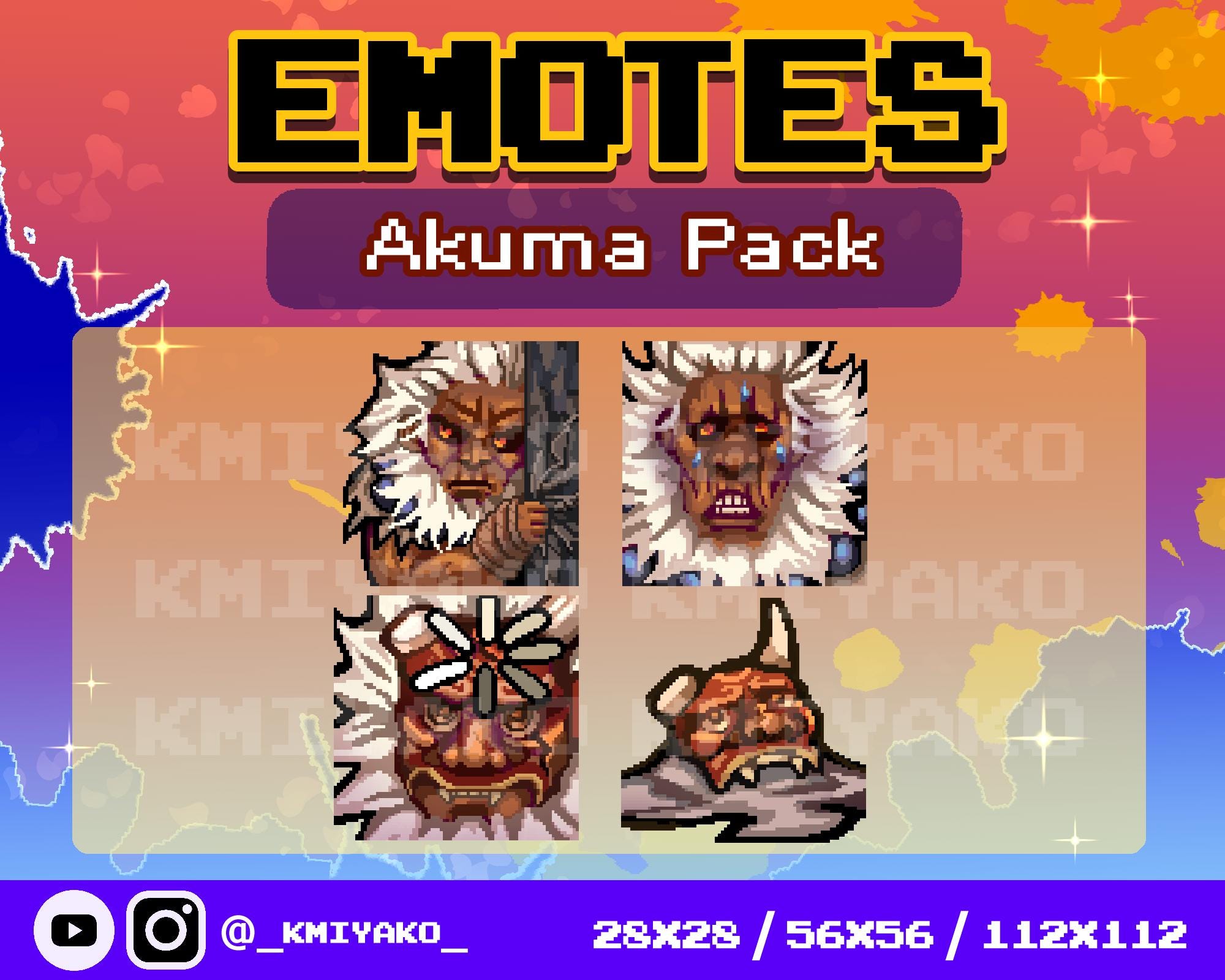 Street Fighter 6 Pixel Emote Set for Twitch/youtube/discord | Akuma ...