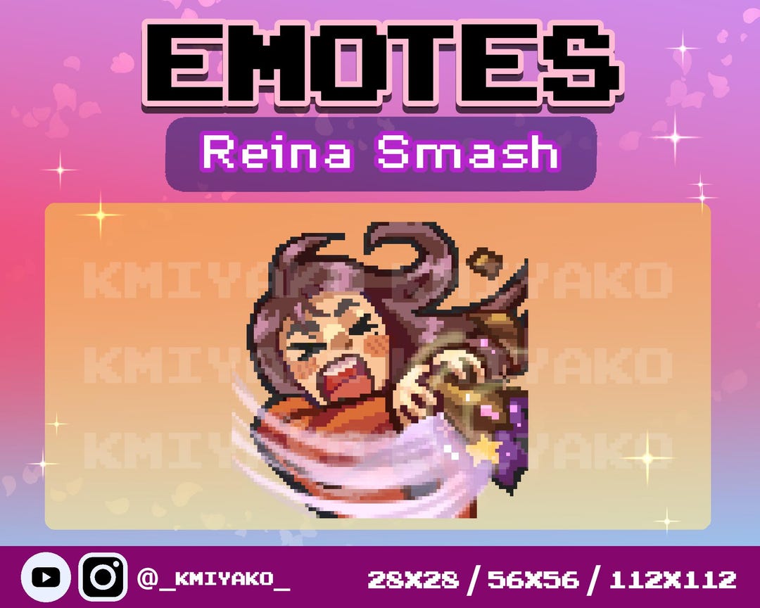 Yakuza 0 Reina Smash Pixel Emote for Twitch/youtube/discord Twitch ...
