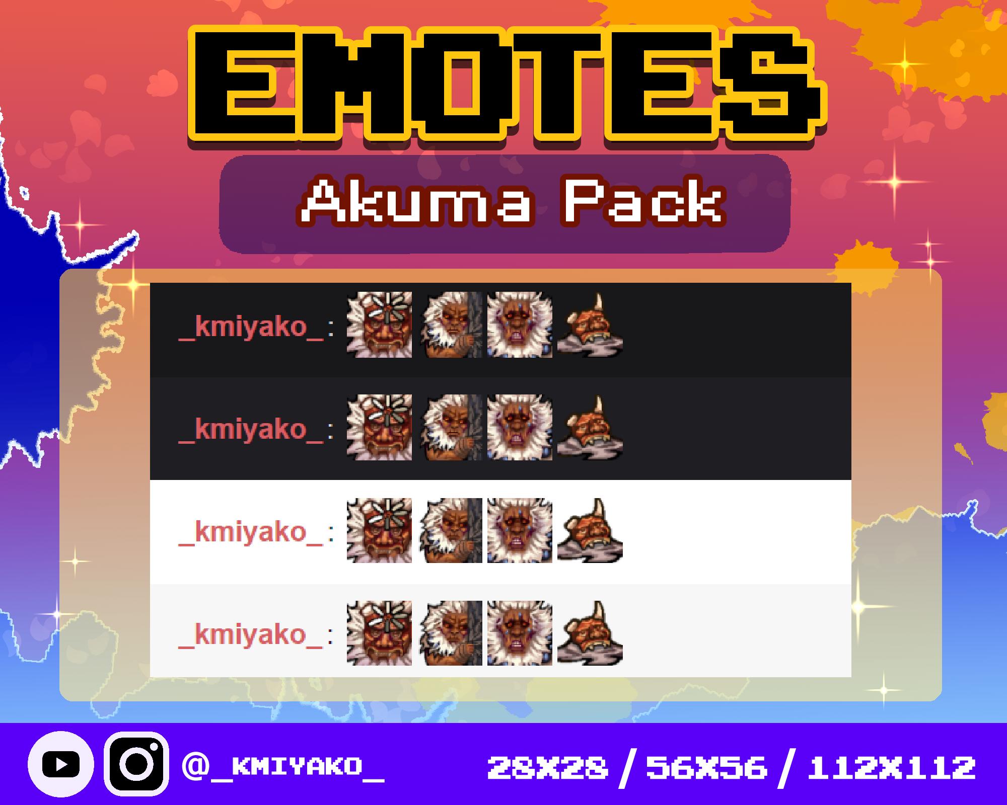 Street Fighter 6 Pixel Emote Set for Twitch/youtube/discord | Akuma ...