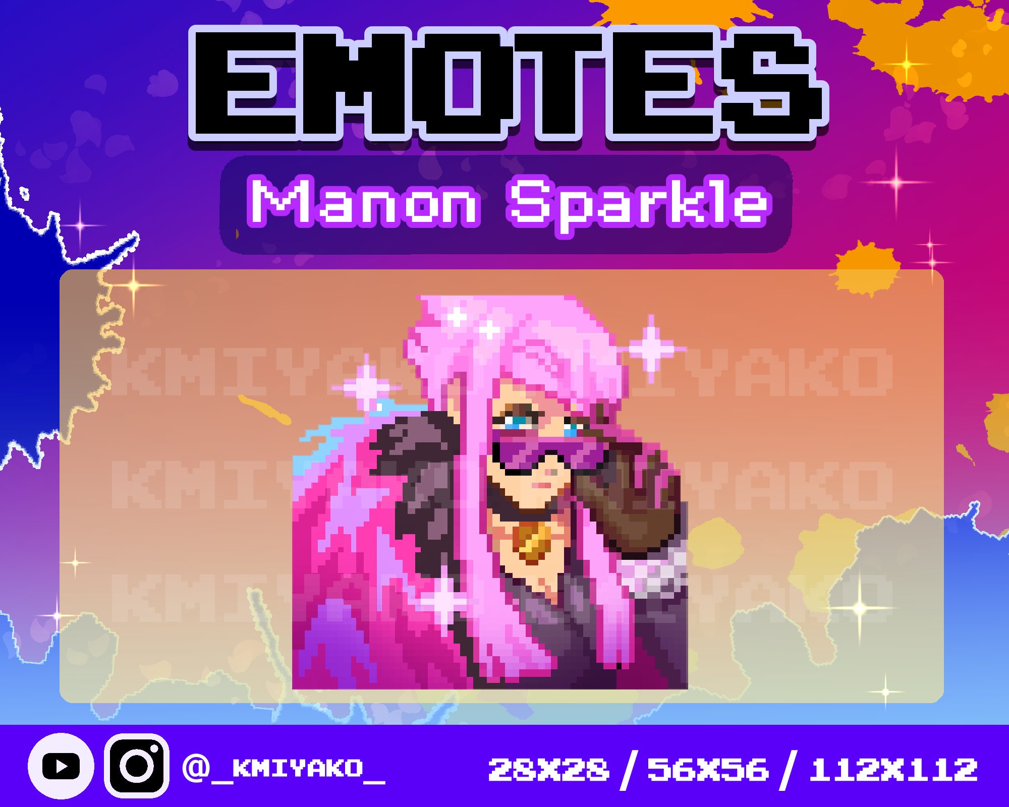Street Fighter 6 Manon Sparkle Pixel Emote for Twitch/youtube/discord ...