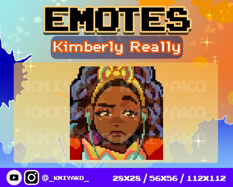 Street Fighter 6 Kimberly Really Pixel Emote for Twitch/youtube/discord ...